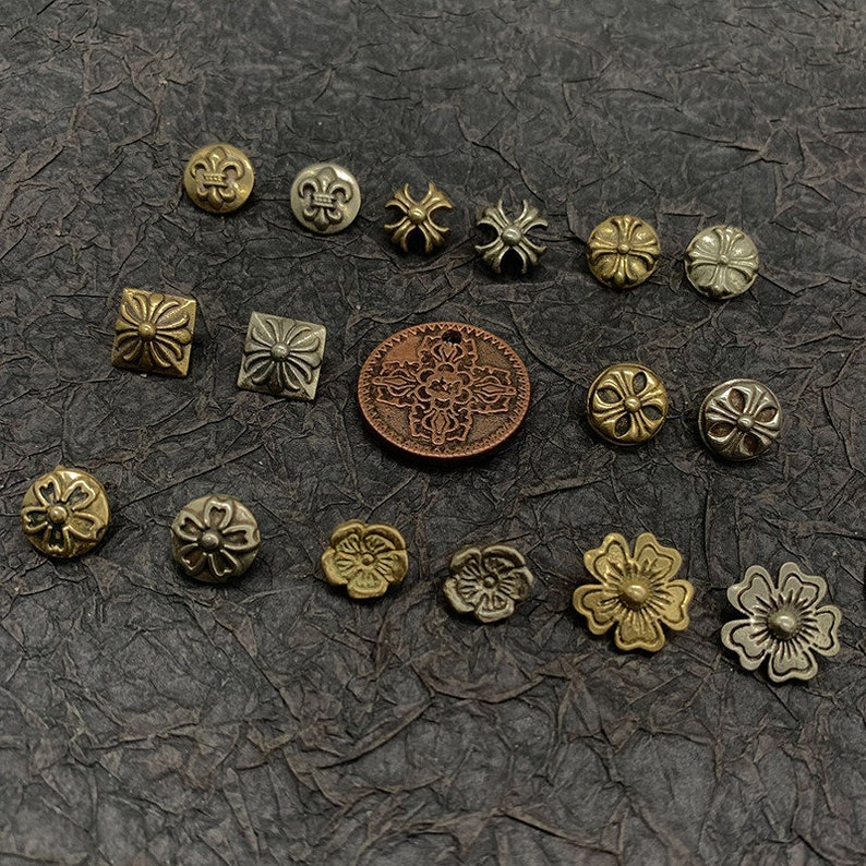 Brass Rivets Flower Shape Stud for Leather Craft Decorations 8 | Etsy