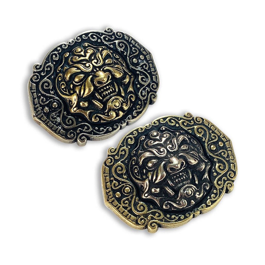 Brass Conchos Screw Back Chinese Lion Dragon Head Concho Decorative ...