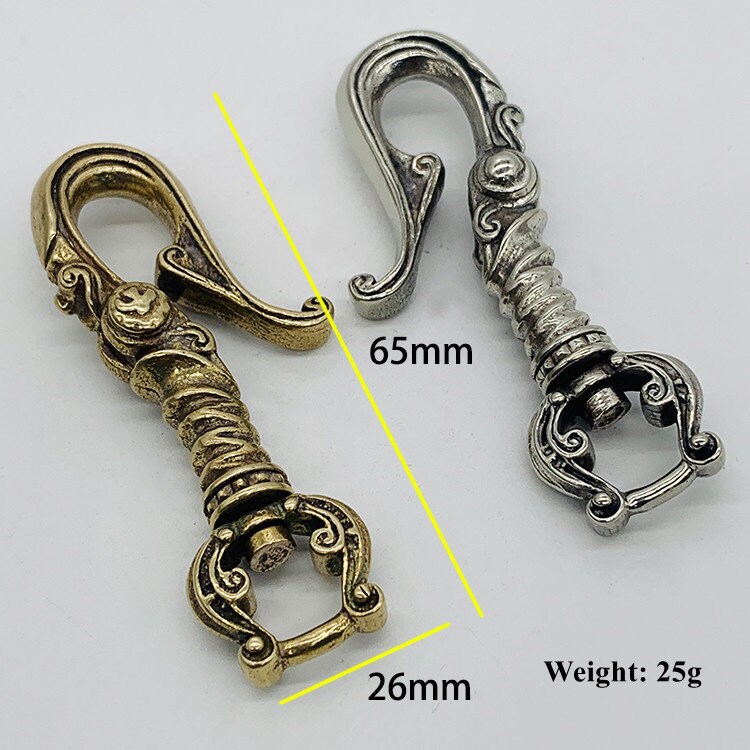 U Shape Hook Car Keychain Brass Solid Keyring Belt Hook Key Buckle ...