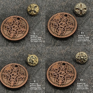 Brass Rivets Flower Shape Stud for Leather Craft Decorations 8 Types - Etsy