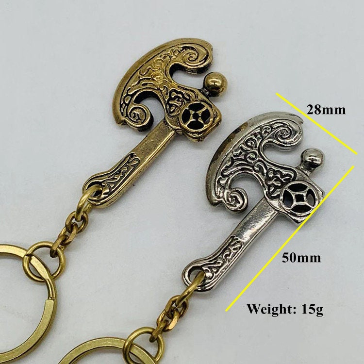 Brass Ax Pendant Vintage Keychain Pendants Key Rings Keychain - Etsy