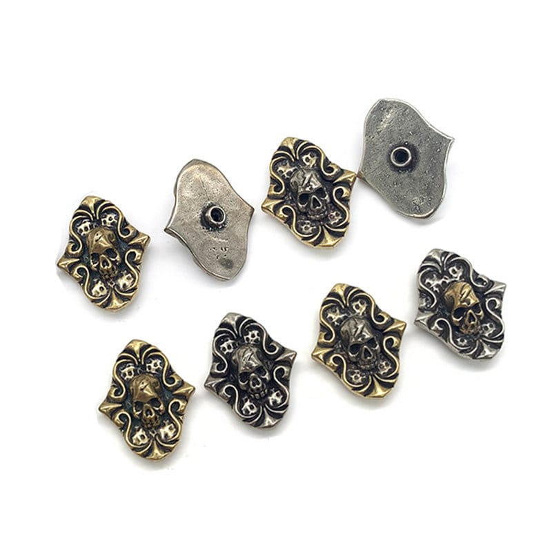 Brass Conchos Screw Back Vintage Skull Concho Decorative Rivet - Etsy