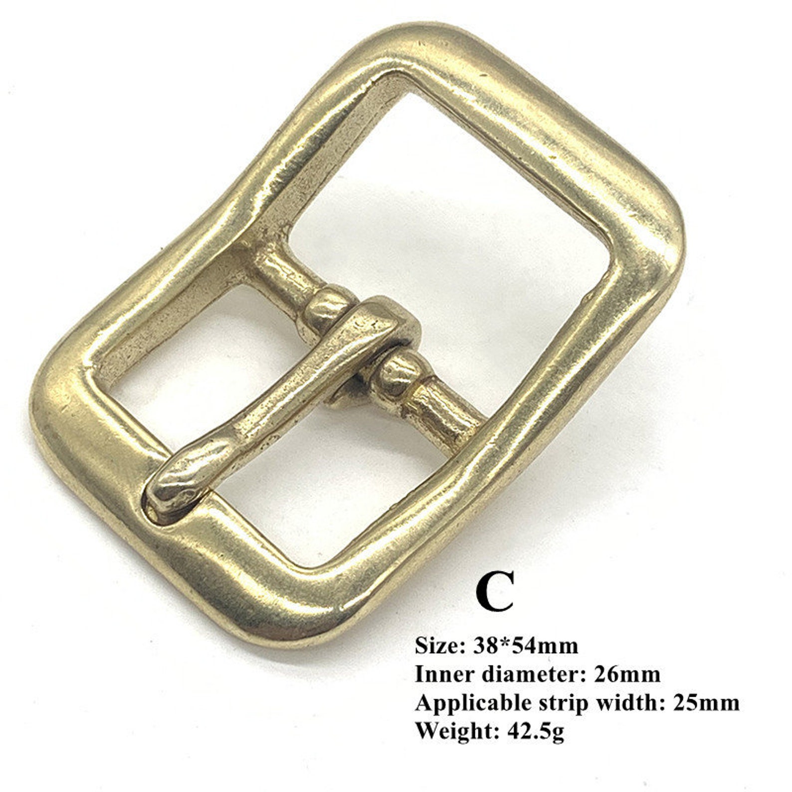 Solid Brass Roller Buckle Single Pin Middle Center Bar Buckle | Etsy