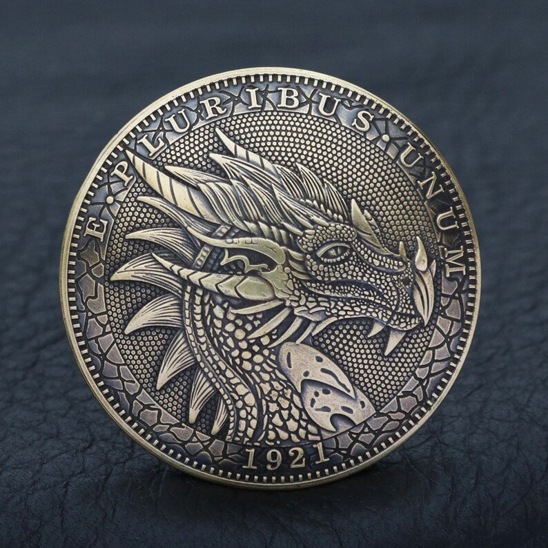 Brass Morgan Dollar Concho Conchos Screw Back Eagle Coin Concho Dragon ...