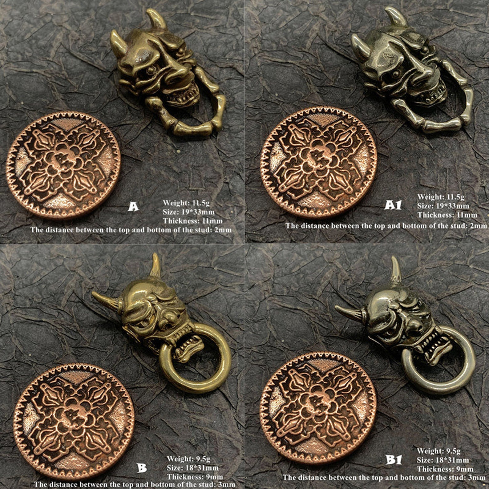Brass Conchos Screw Back Leather Crafting Concho for Leather Hannya ...