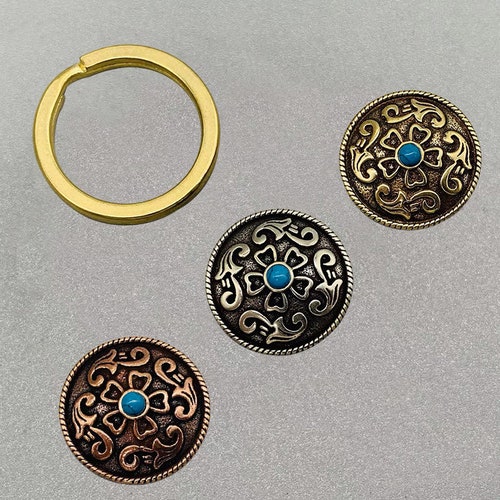 Brass Conchos Screw Back Vintage Skull Concho Leather Craft - Etsy