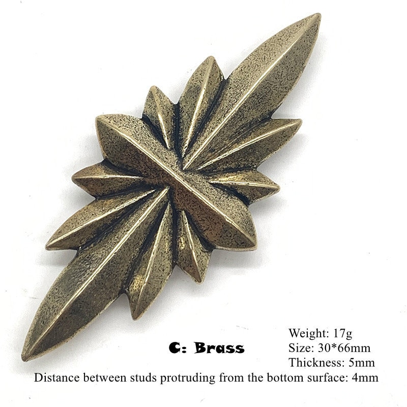 Brass Conchos Screw Back Vintage Thorn Crown Shape Leather Craft Saddle ...