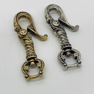 U Shape Hook Car Keychain Brass Solid Keyring Belt Hook Key Buckle ...