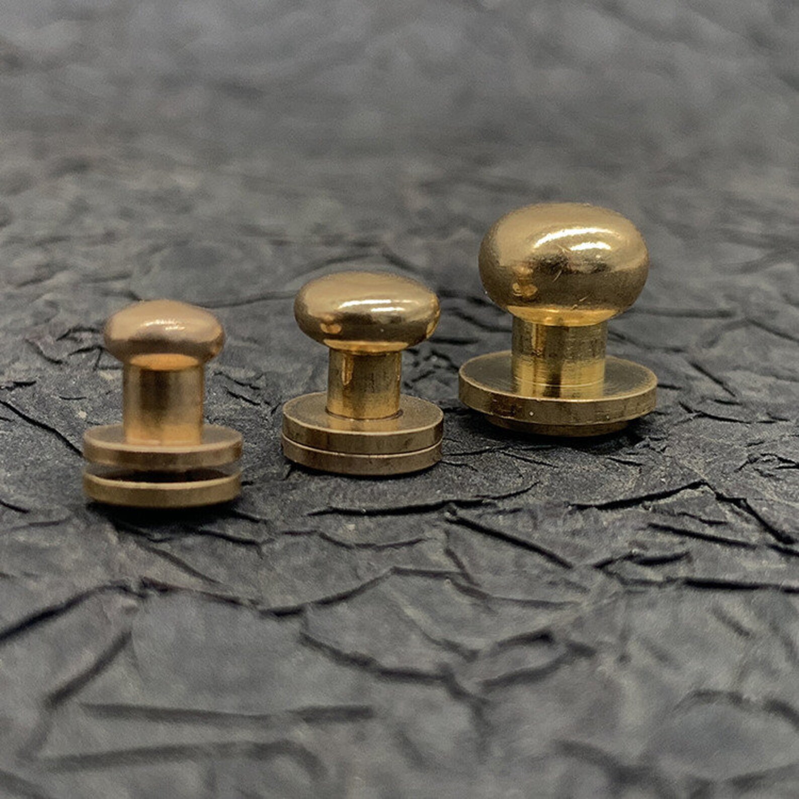 Button Studs Round Head Screw Back Nail Rivet Solid Mounting for Belt ...