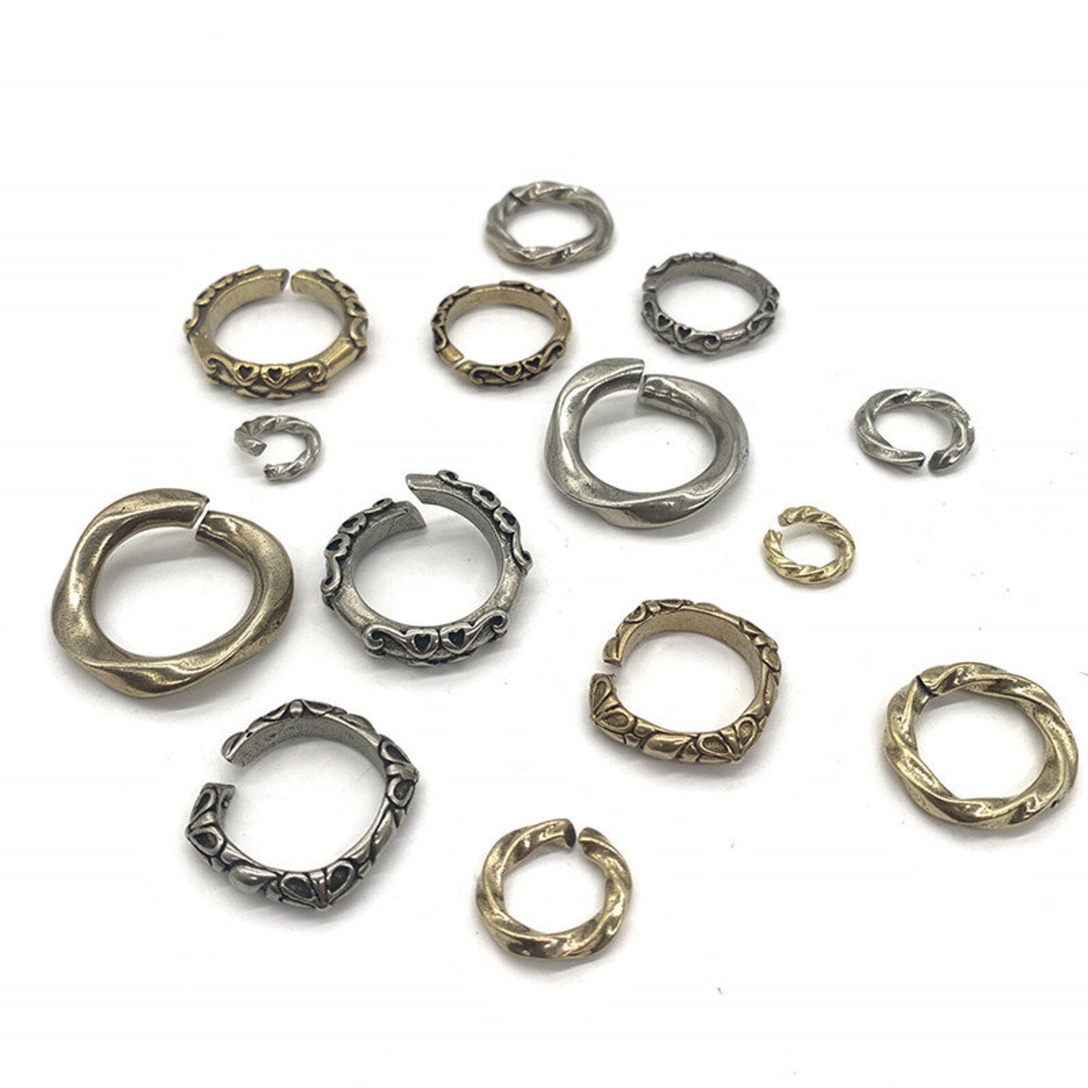 Brass Twist Split Ring Metal Split Ring Keyring Keychain - Etsy