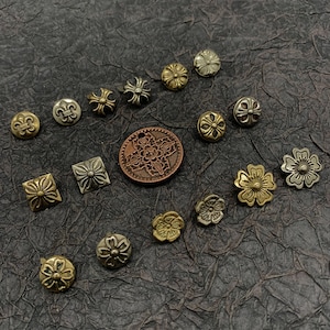 Brass Rivets Flower Shape Stud for Leather Craft Decorations 8 Types - Etsy