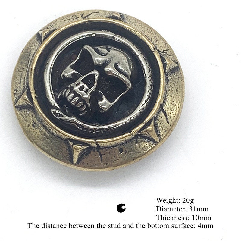 Brass Conchos Screw Back Vintage Skull Concho Leather Craft | Etsy UK