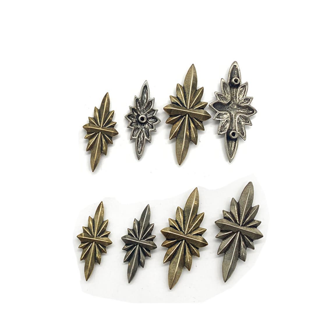 Brass Conchos Screw Back Vintage Thorn Crown Shape Leather Craft Saddle ...