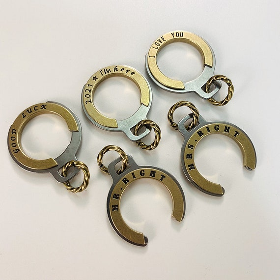 Brass Clasp With Ring Gold Color Metal Split Key Chain Ring - Etsy