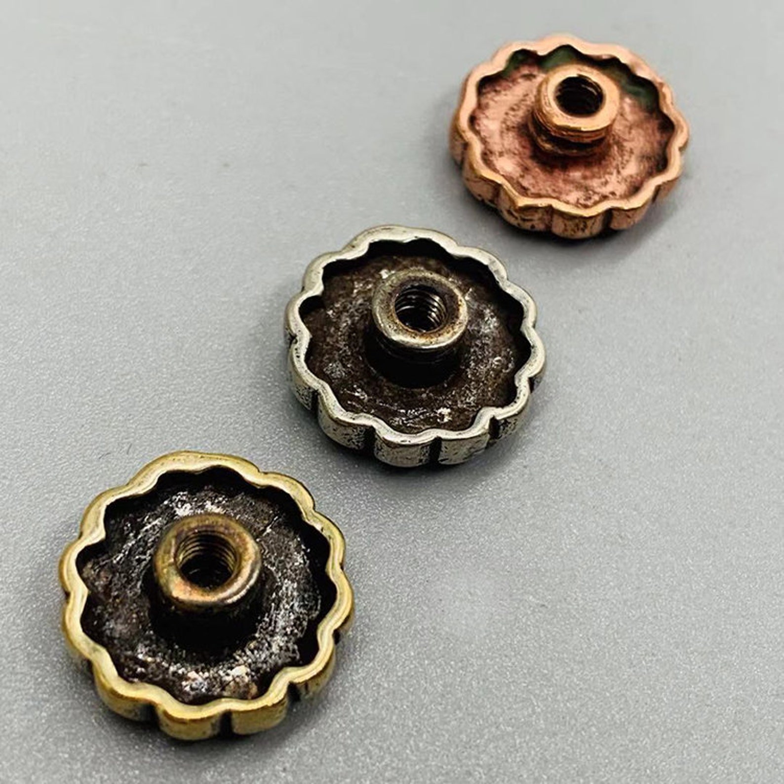 Brass Conchos Screw Back Vintage Turquoise Navajo Flower - Etsy