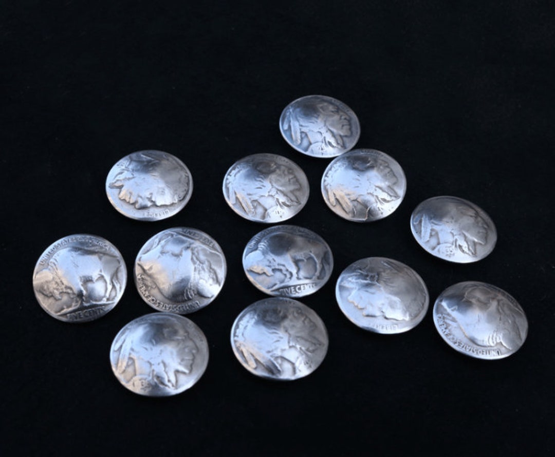 Brass Conchos Screw Back Buffalo Coin Style Indian Head Coin Style ...