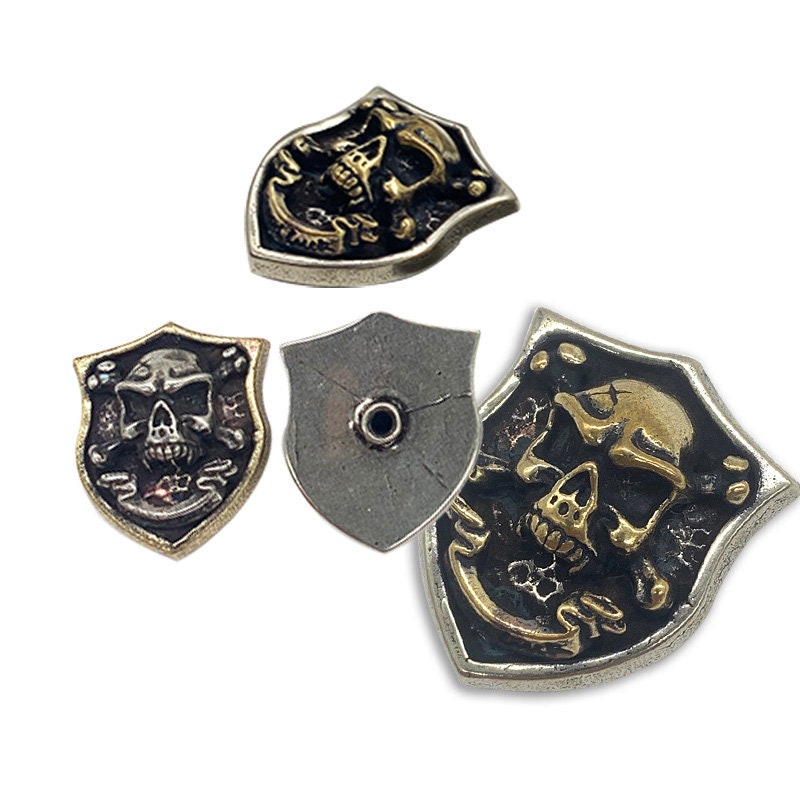 Brass Conchos Screw Back Vintage Skull Concho Decorative Rivet - Etsy