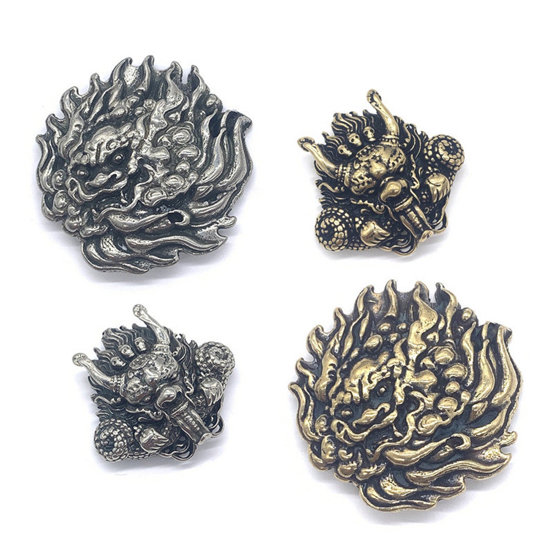Brass Conchos Screw Back Chinese Lion Dragon Head Concho Decorative ...
