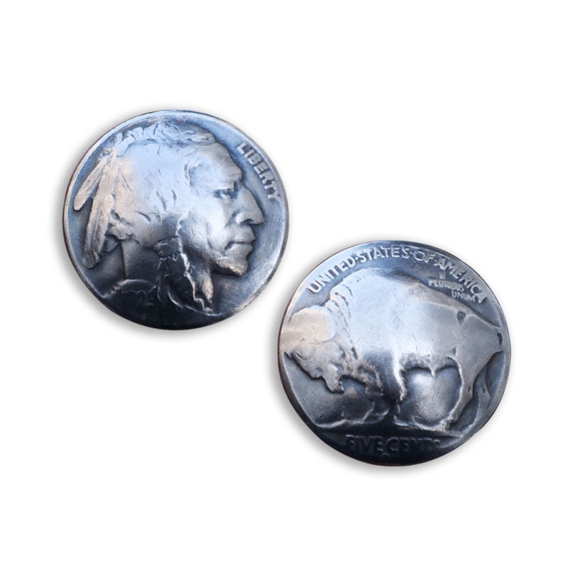 Brass Conchos Screw Back Buffalo Coin Style Indian Head Coin | Etsy