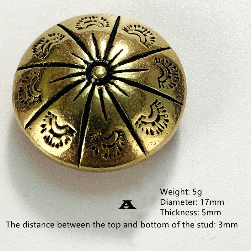 Brass Conchos Screw Back Brass Connectors Leather Crafting - Etsy UK