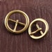 Single Prong Round Circle Center Bar Belt Buckle Solid Brass Buckle ...