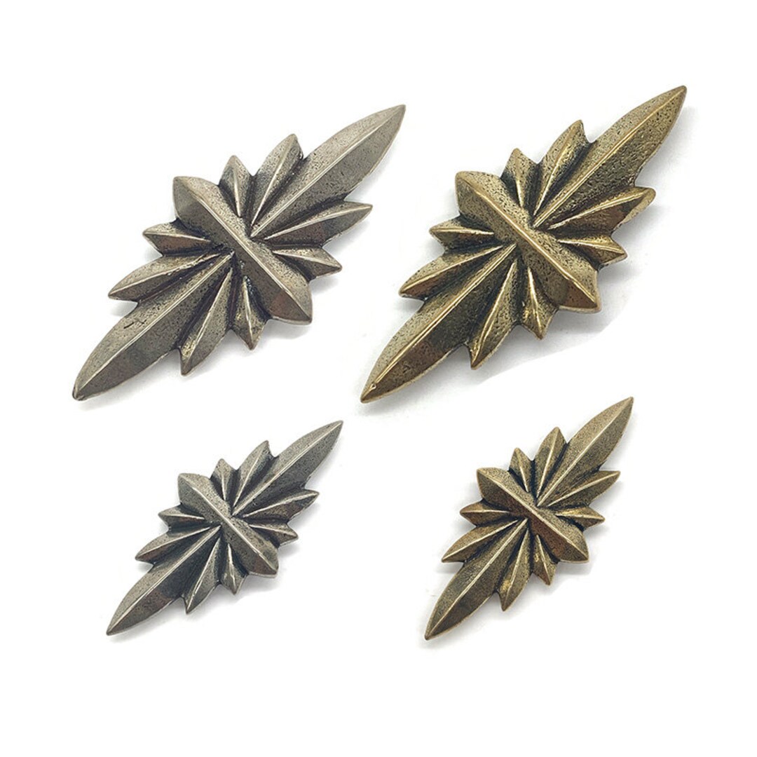 Brass Conchos Screw Back Vintage Thorn Crown Shape Leather Craft Saddle ...