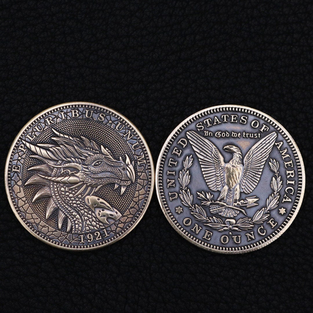 Brass Morgan Dollar Concho Conchos Screw Back Eagle Coin Concho Dragon ...