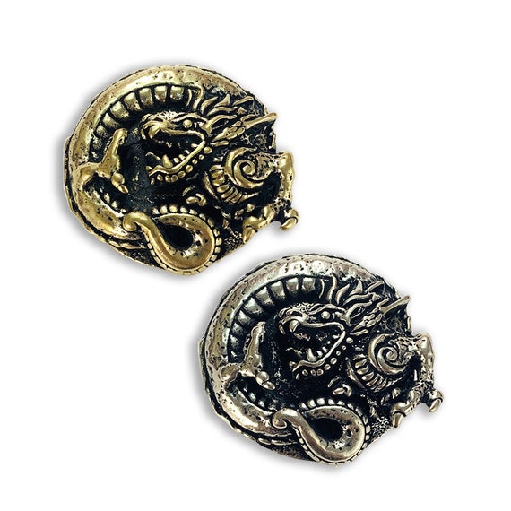 Brass Connectors Dragon Conchos Screw Back Leather Crafting | Etsy