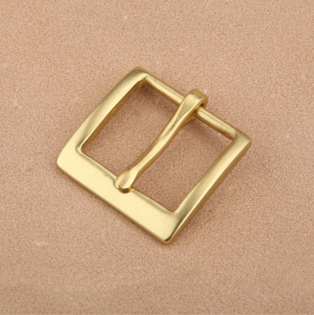 Solid Brass Single Prong Square Belt Buckle 30mm Metal Buckle Leather ...