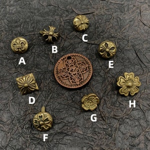 Brass Rivets Flower Shape Stud for Leather Craft Decorations 8 Types - Etsy