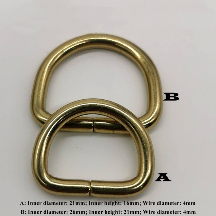 Brass D Ring Metal Non Welded D Ring for Hardware Luggage Bags - Etsy