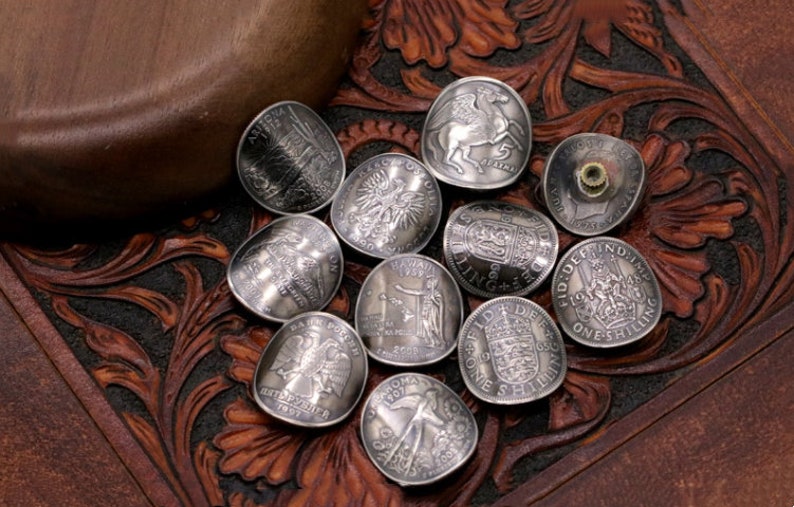 Concho Screw Back Coin Conchos Square Scarf Decorative Concho - Etsy