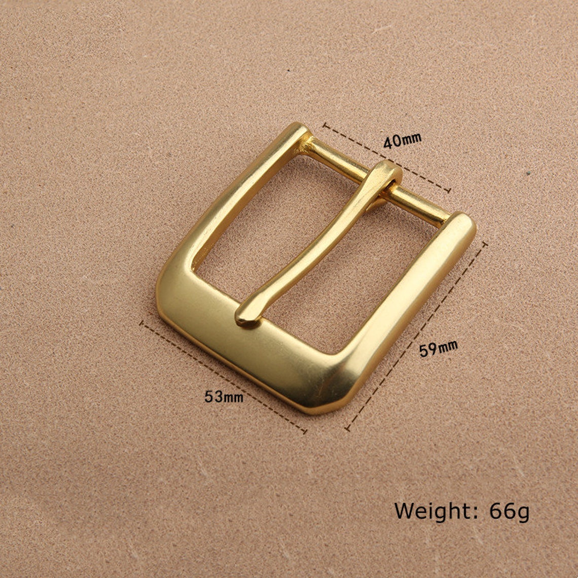 Brass Roller Pin Buckle Heavy Duty Solid Belt Buckle Single Prong ...