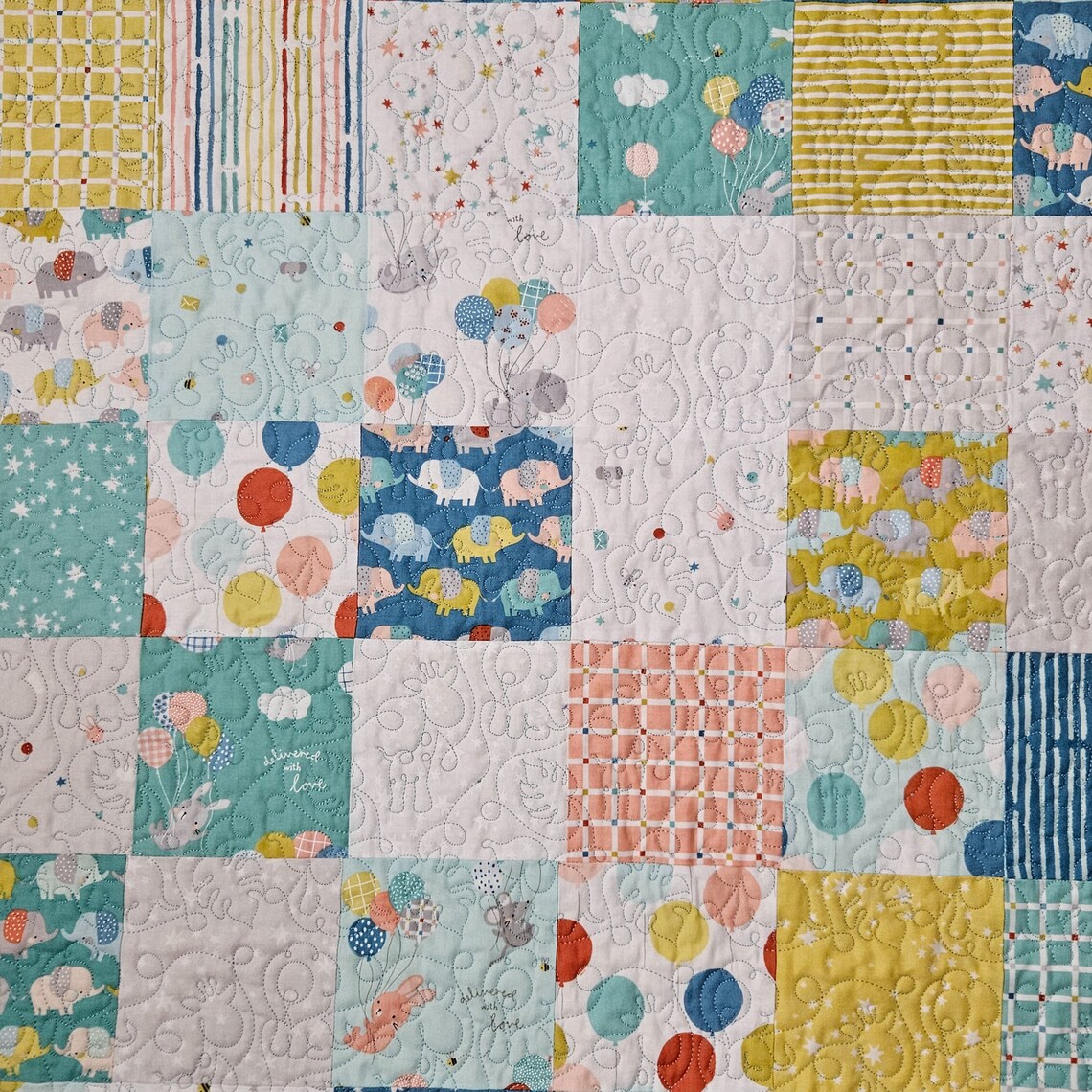 Lovely Handmade Baby Quilt - Nursey Bedding 29" X 34" Quilt, 100% ...