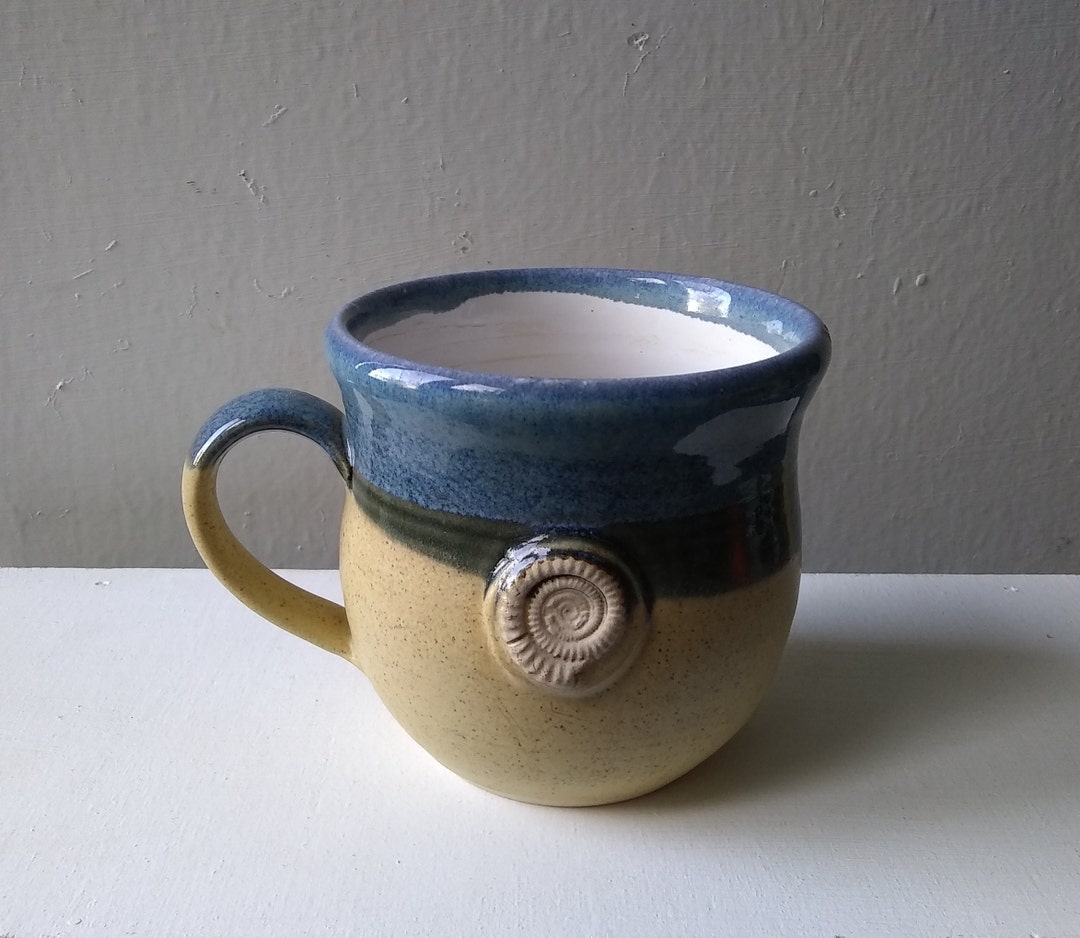 Sand Sea and Ammonite Mug - Etsy UK