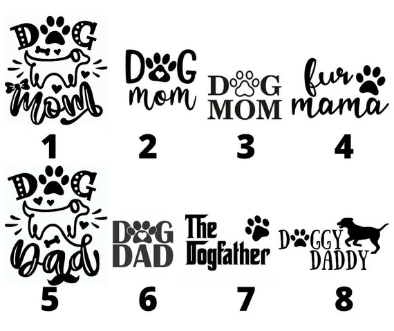 Dog Themed Permanent Vinyl Decal | Etsy