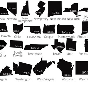 State With Home. Text Permanent Vinyl Decal - Etsy