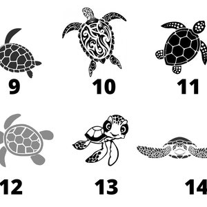 Turtle Permanent Vinyl Decal - Etsy