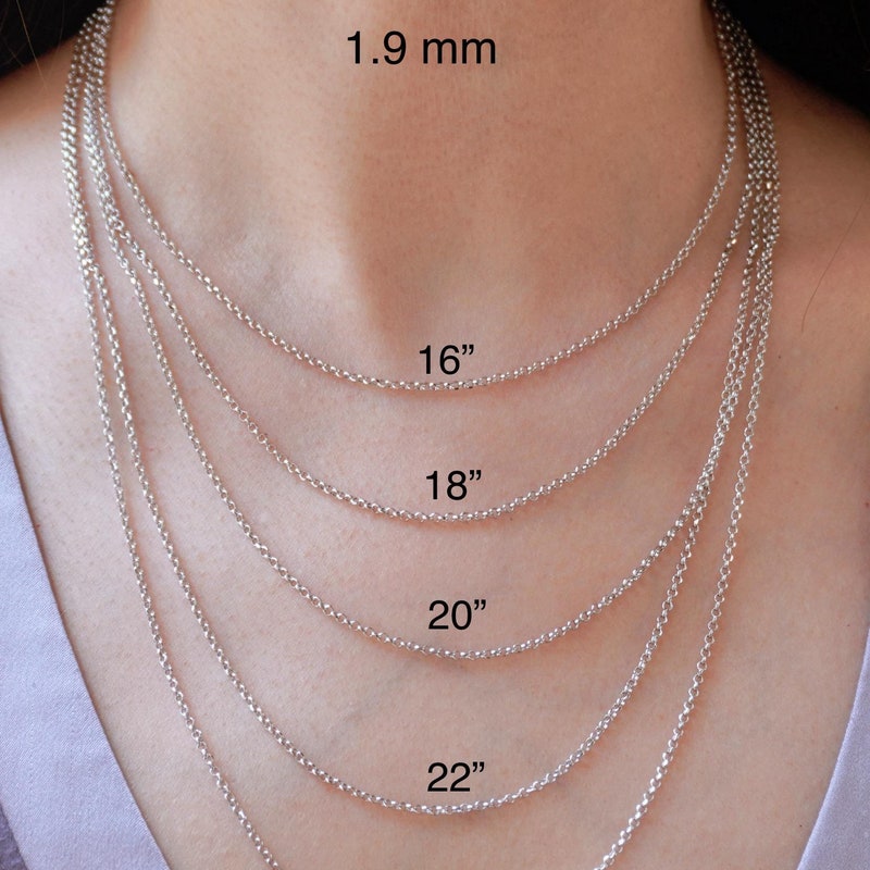 Solid White Gold Chain Rolo - Etsy