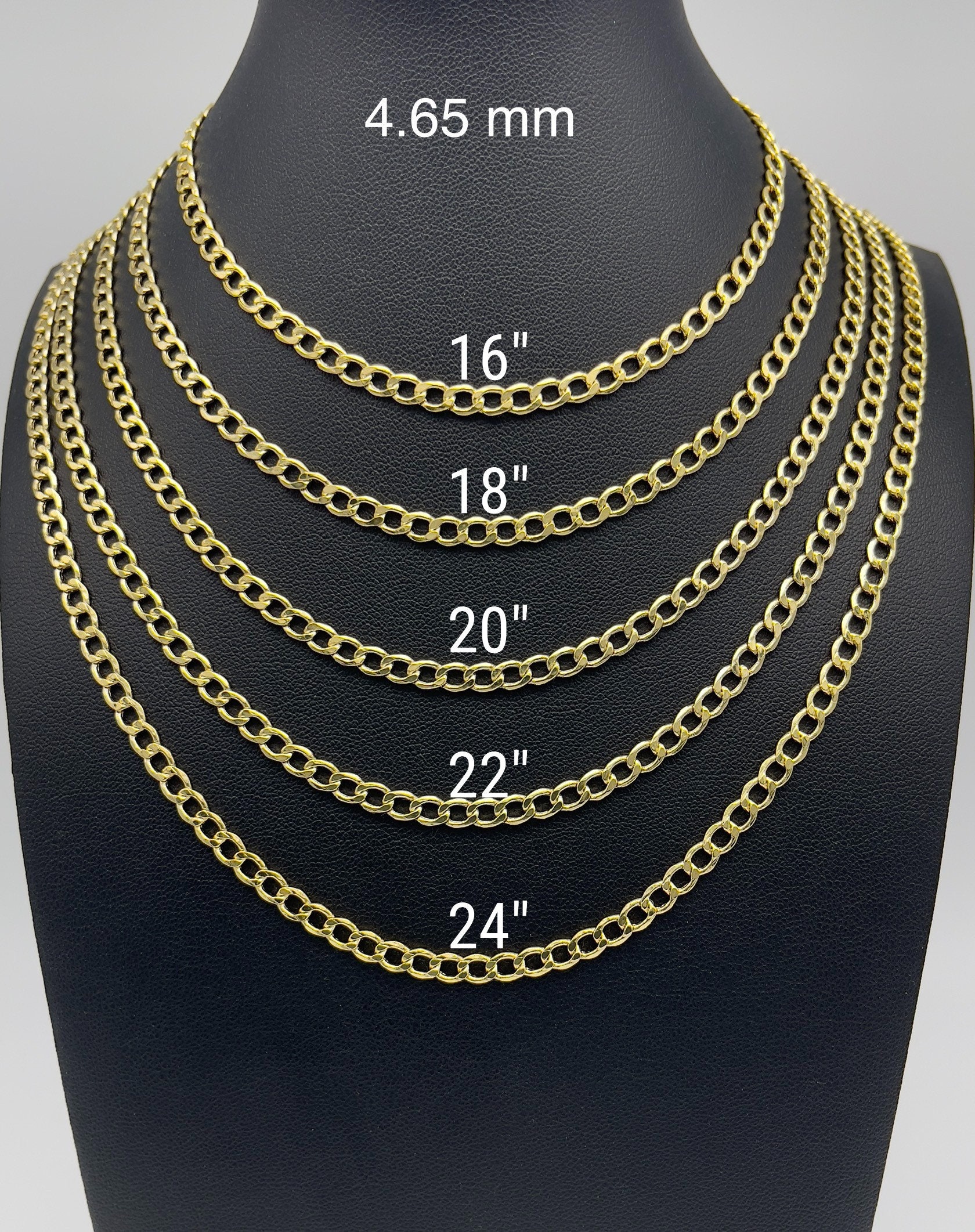 Cuban Open Link Chain Men Women Dainty Chain Necklace 2.3mm-6.5mm 16 ...