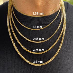Square Wheat Chain Men Women Diamond Cut Necklace 1.75-3.9mm - Etsy