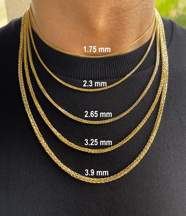 Square Wheat Chain Men Women Diamond Cut Necklace 1.75-3.9mm - Etsy