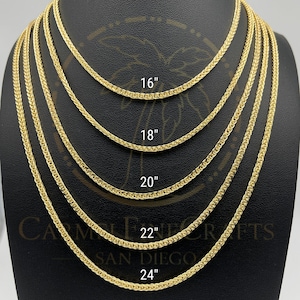 Square Wheat Chain Men Women Diamond Cut Necklace 1.75-4.5mm 16"-24 ...