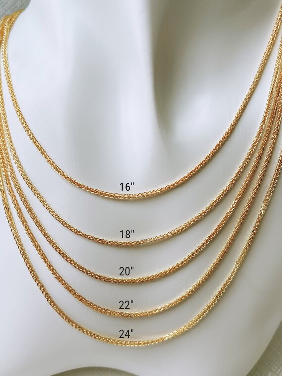Square Wheat Chain Men Women Diamond Cut Necklace 1.75-3.25mm - Etsy