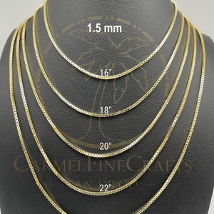 1.0mm-2.8mm Mirror Square Box Chain Dainty Box Chain Necklace ...