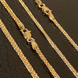 Square Wheat Chain Men Women Diamond Cut Necklace 1.75-3.25mm | Etsy