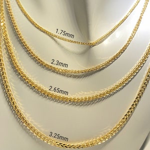 Square Wheat Chain Men Women Diamond Cut Necklace 1.75-3.25mm - Etsy