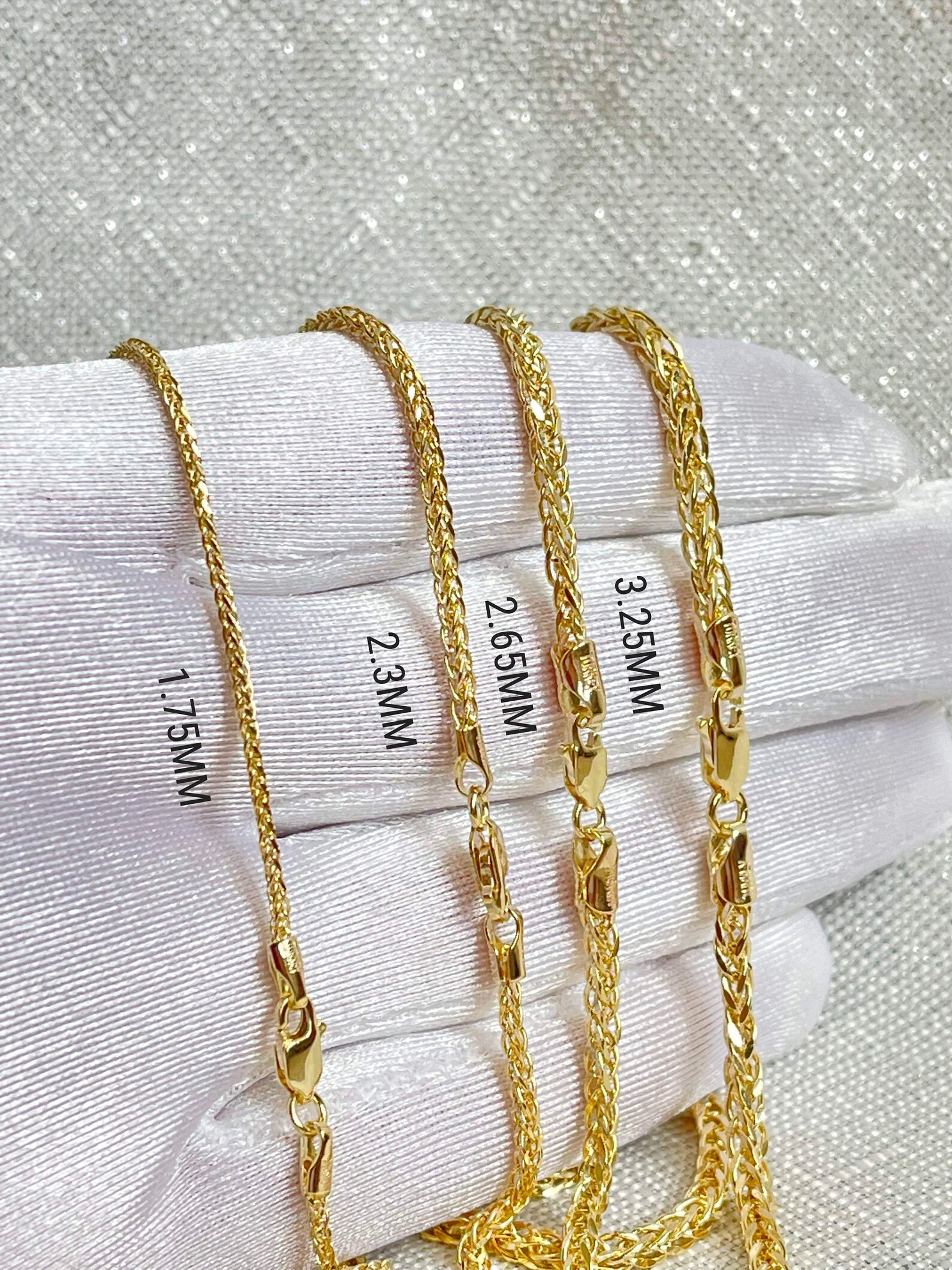 Square Wheat Chain Men Women Diamond Cut Necklace 1.75-3.25mm - Etsy