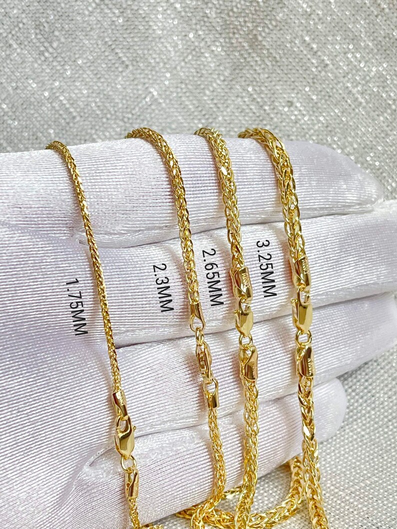 Square Wheat Chain Men Women Diamond Cut Necklace 1.75-3.25mm - Etsy