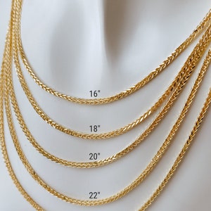 Square Wheat Chain Men Women Diamond Cut Necklace 1.75-3.25mm | Etsy